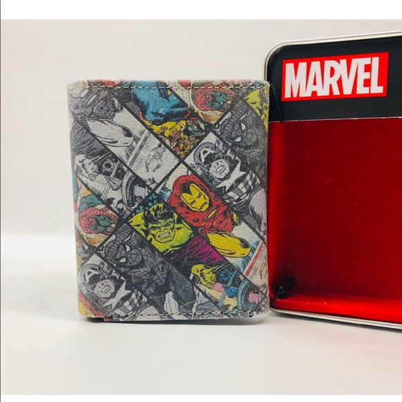 Marvel | Bags | Marvel Comics Genuine Leather Trifold Wallet | Poshmark